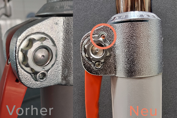 Adjusted clamping head of Parallel Bars "Melbourne Pro"